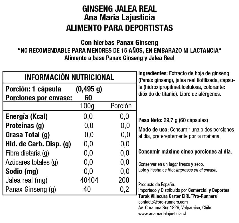 GINSENG CON JALEA REAL (60 cap.) – Pro-Runners